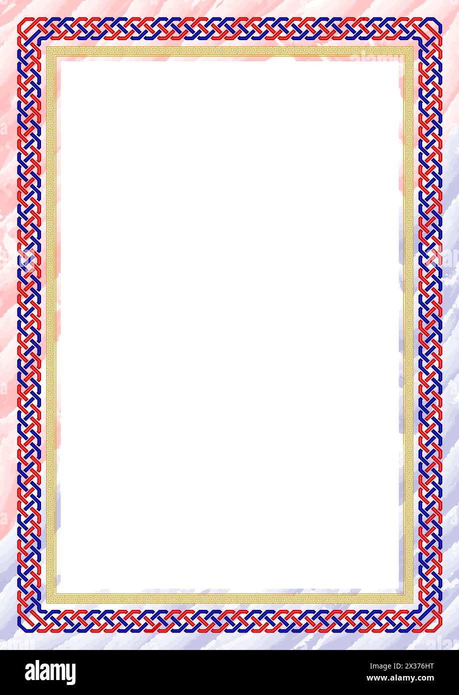 Vertical frame and border with colors of Taiwan flag, template elements ...