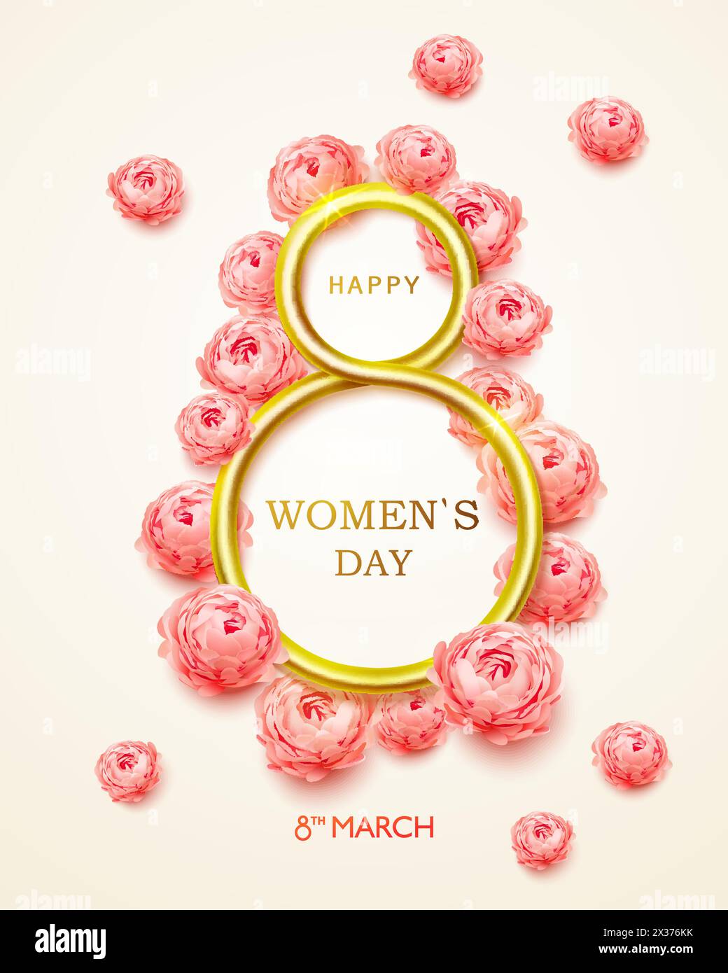 Postcard on 8 march international women's day. 8 march modern ...
