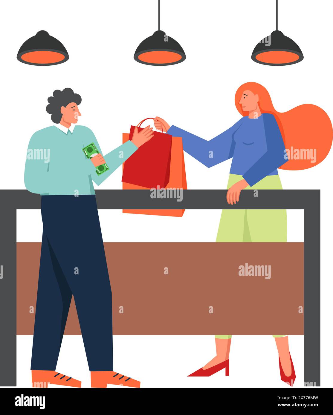 Shopping Concept Vector Flat Style Design Illustration Stock Vector Image And Art Alamy