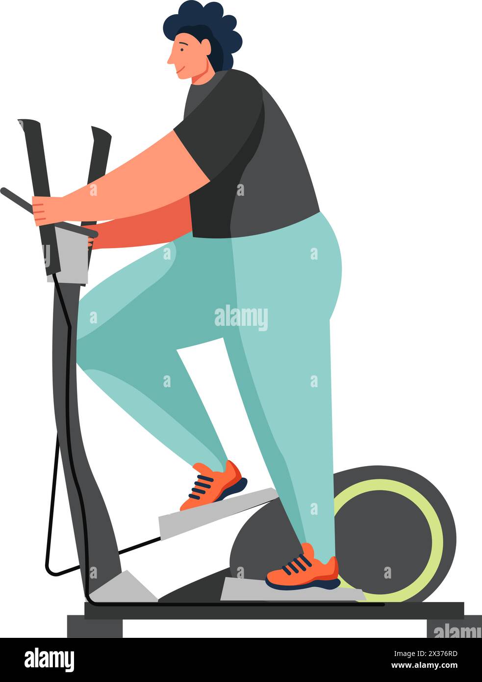 Sporty man cross fit exercise Stock Vector Images - Alamy