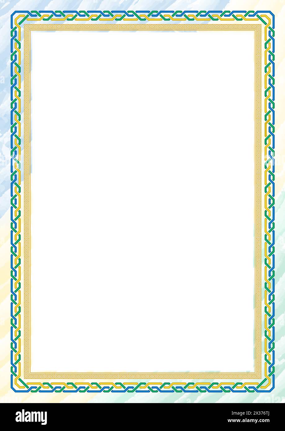 Vertical frame and border with colors of Saint Vincent and the ...