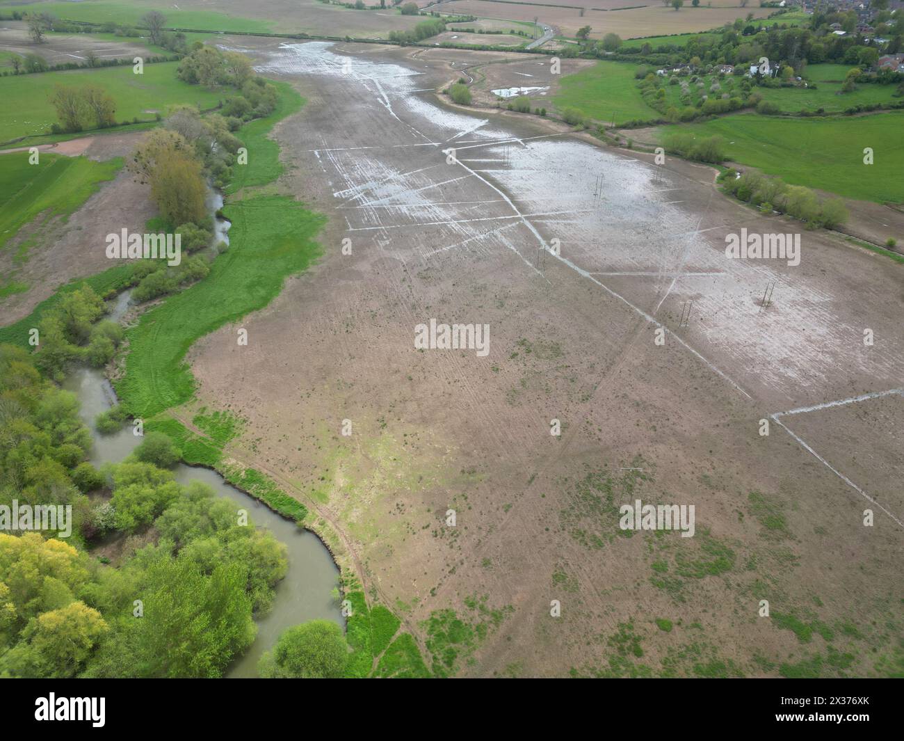 Lugg Meadows nature reserve near Hereford badly damaged after prolonged ...