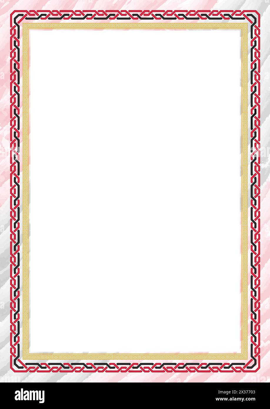 Vertical Frame And Border With Colors Of Trinidad And Tobago Flag