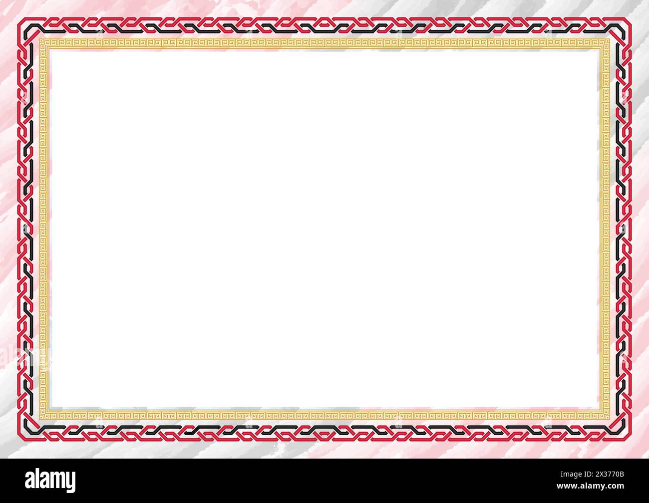 Horizontal Frame And Border With Colors Of Trinidad And Tobago Flag