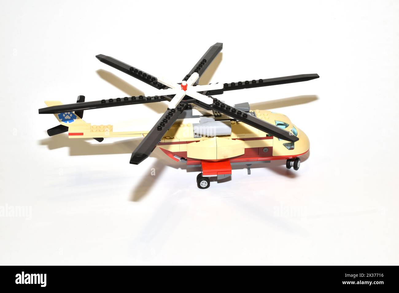 Helicopter, children's toy, side view of the model Stock Photo - Alamy