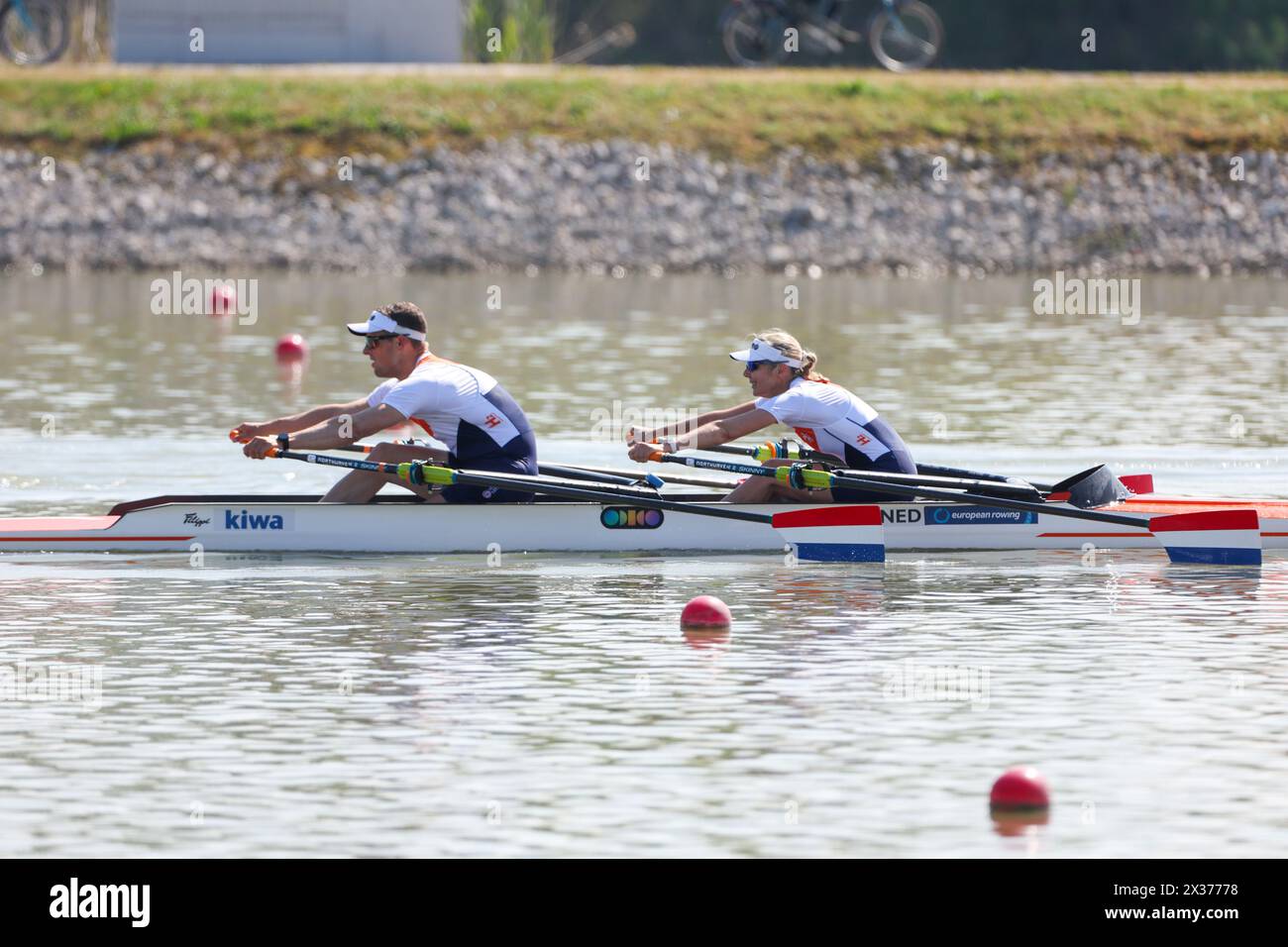 SZEGED, HUNGARY - APRIL 24: Esther van der Loos of the Netherlands and ...