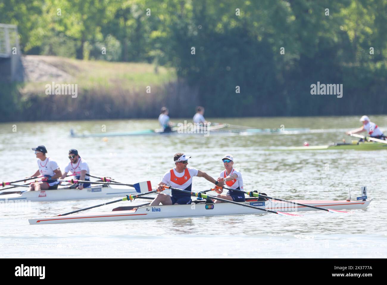 SZEGED, HUNGARY - APRIL 24: Esther van der Loos of the Netherlands and ...