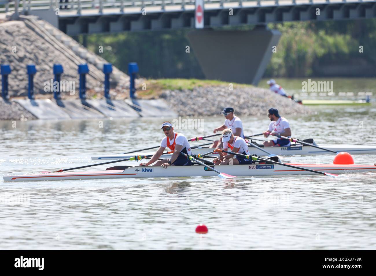 SZEGED, HUNGARY - APRIL 24: Esther van der Loos of the Netherlands and ...
