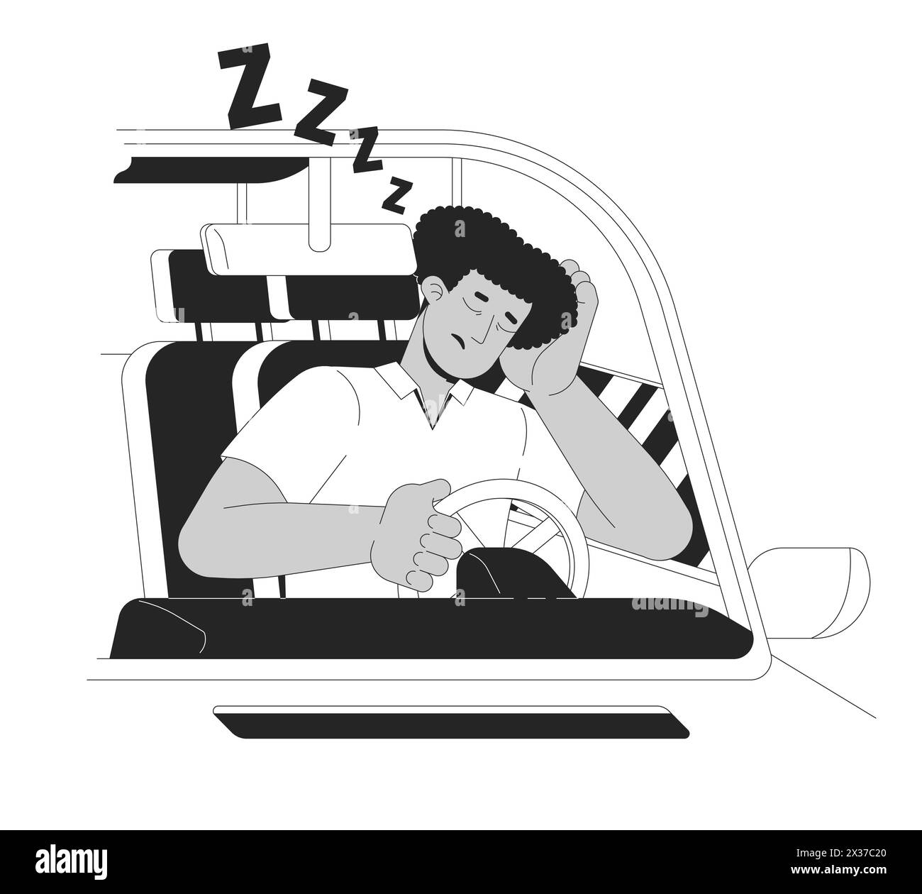 Driver ink black and white drawing hi-res stock photography and images ...