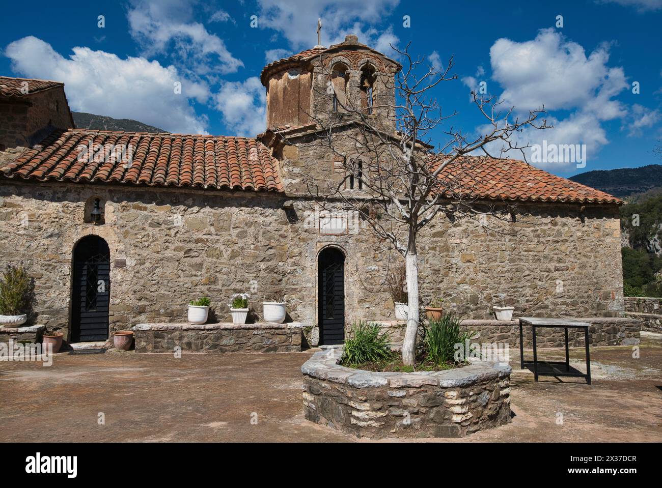 The Katholikon of the New Philosophou monastery in Mt Menalon near ...