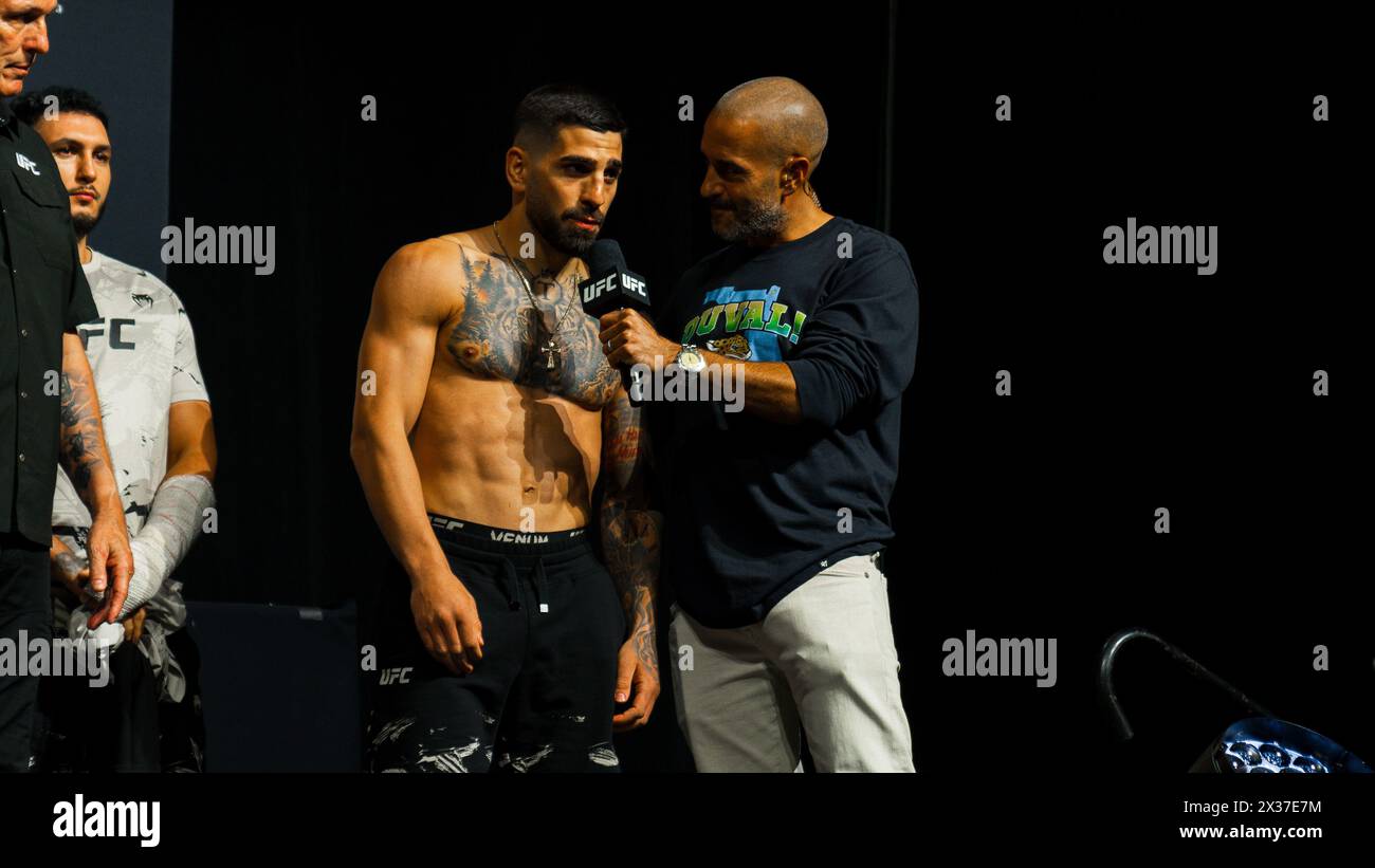 UFC Featherweight Champion Ilia Topuria being interviewed by Jon Anik ... UFC Featherweight Champion Ilia Topuria being interviewed by Jon Anik ...