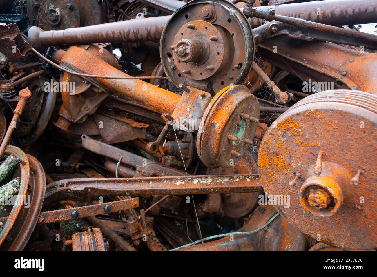 Derelict vehicles at "Crash Palace" scrapyard, Horopito, Waimarino ...