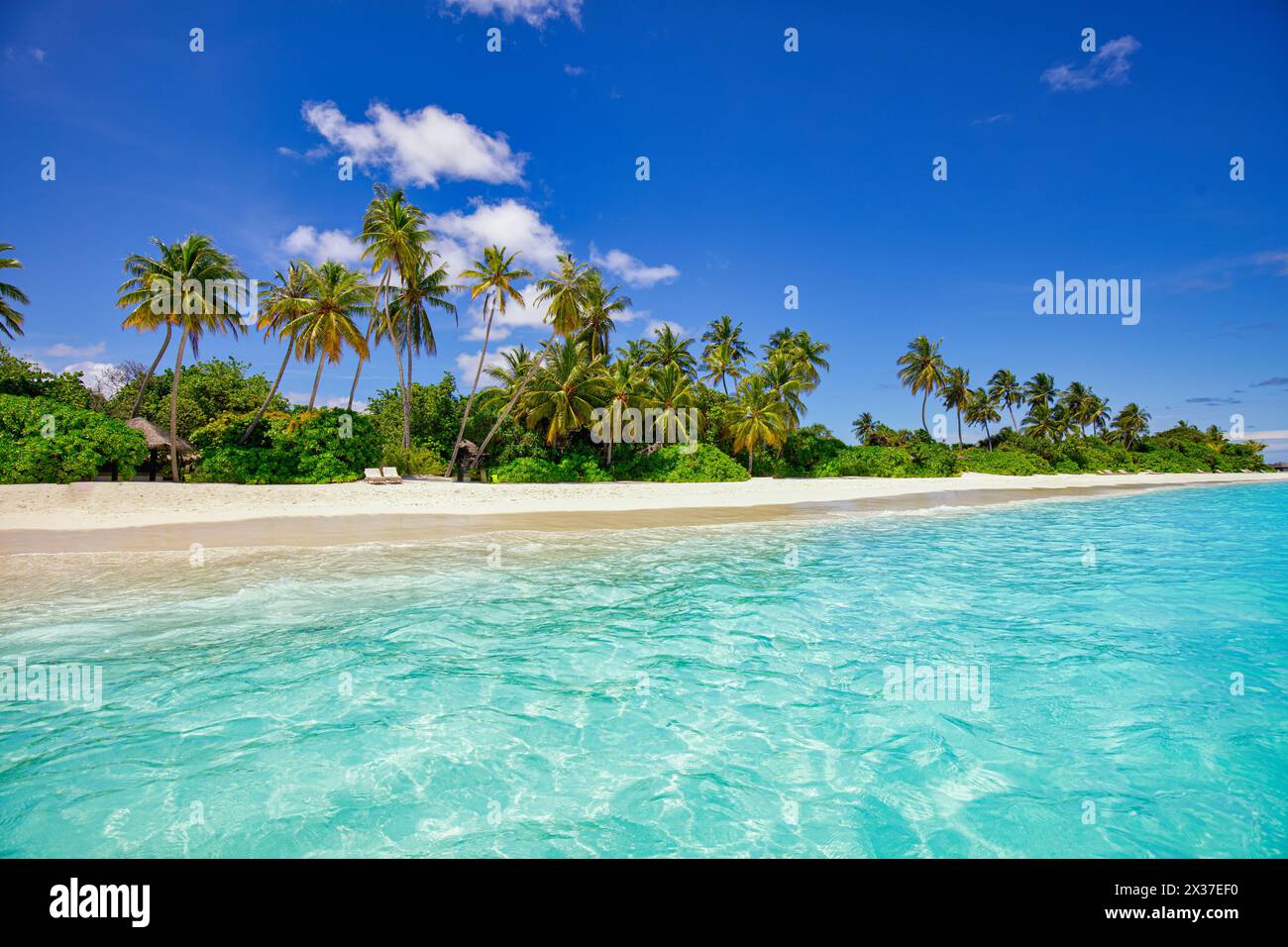 Beach resort landscape, tropic surf and horizontal sea summer holiday ...