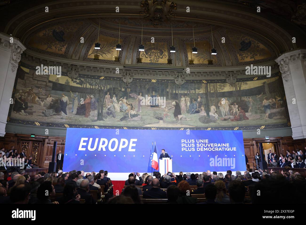 Paris, France. 25th Apr, 2024. © PHOTOPQR/LE PARISIEN/Fred Dugit ; Paris ; 25/04/2024 ...