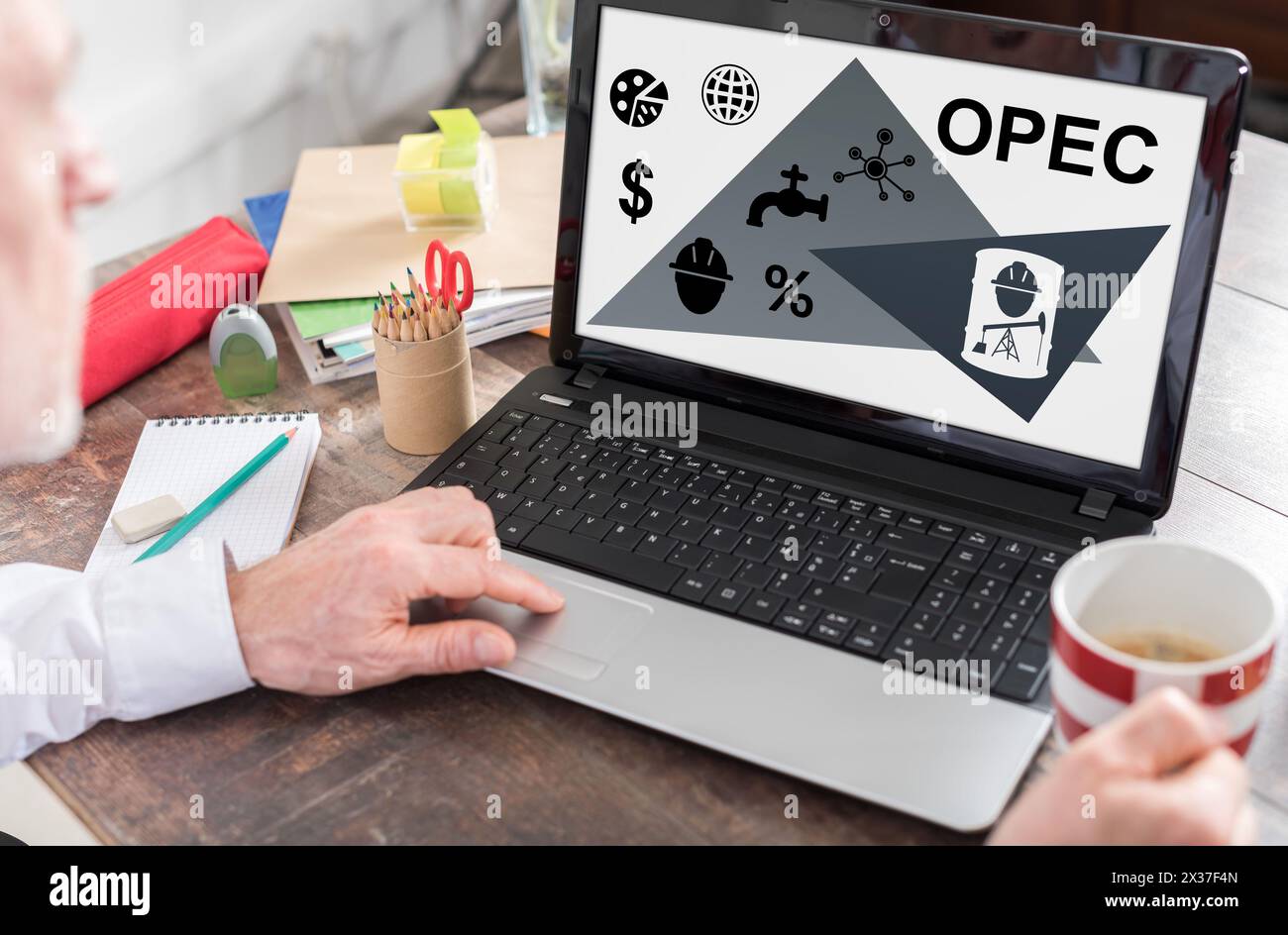 Opec concept shown on a laptop screen Stock Photo - Alamy