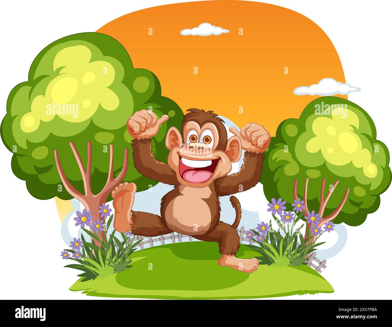 Monkey in my arms Stock Vector Images - Alamy
