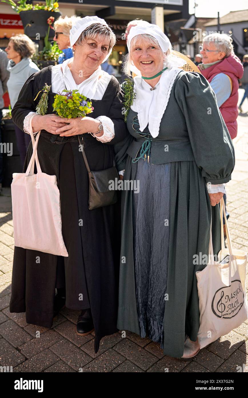 Tudor costume. Shakespeare celebration parade with local people dressed ...