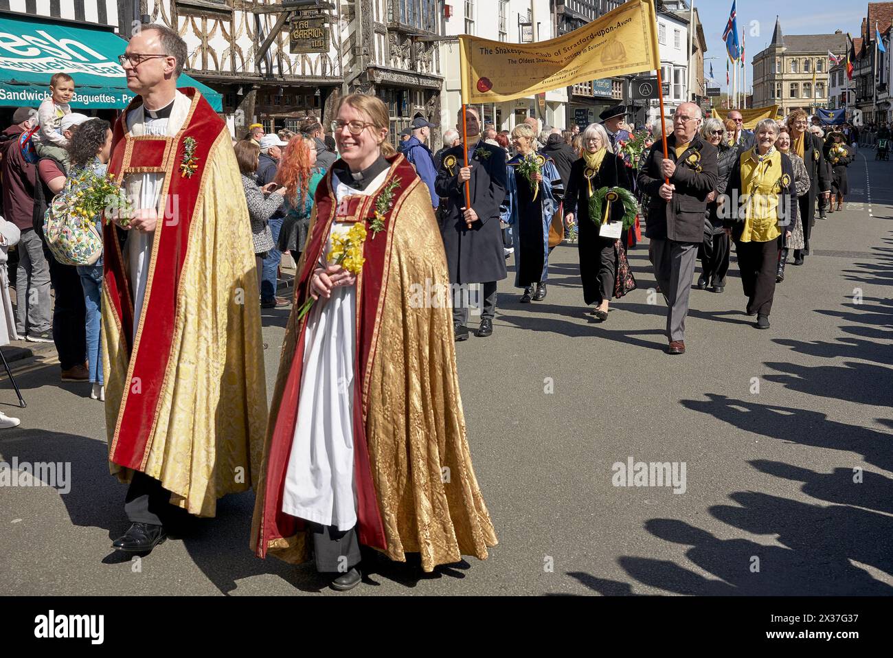 Shakespeare celebration parade with local clergy people 2024 Stratford ...