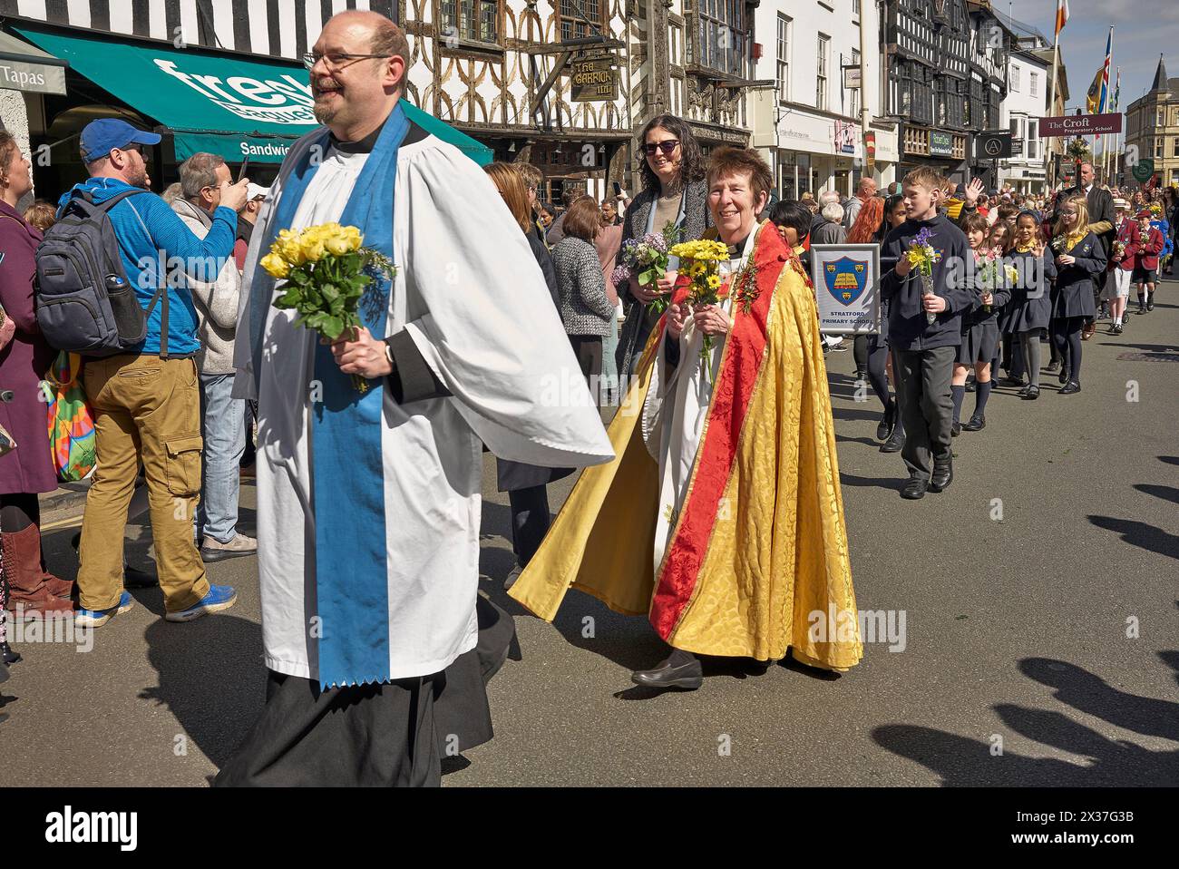 Shakespeare celebration parade with local clergy people 2024 Stratford ...
