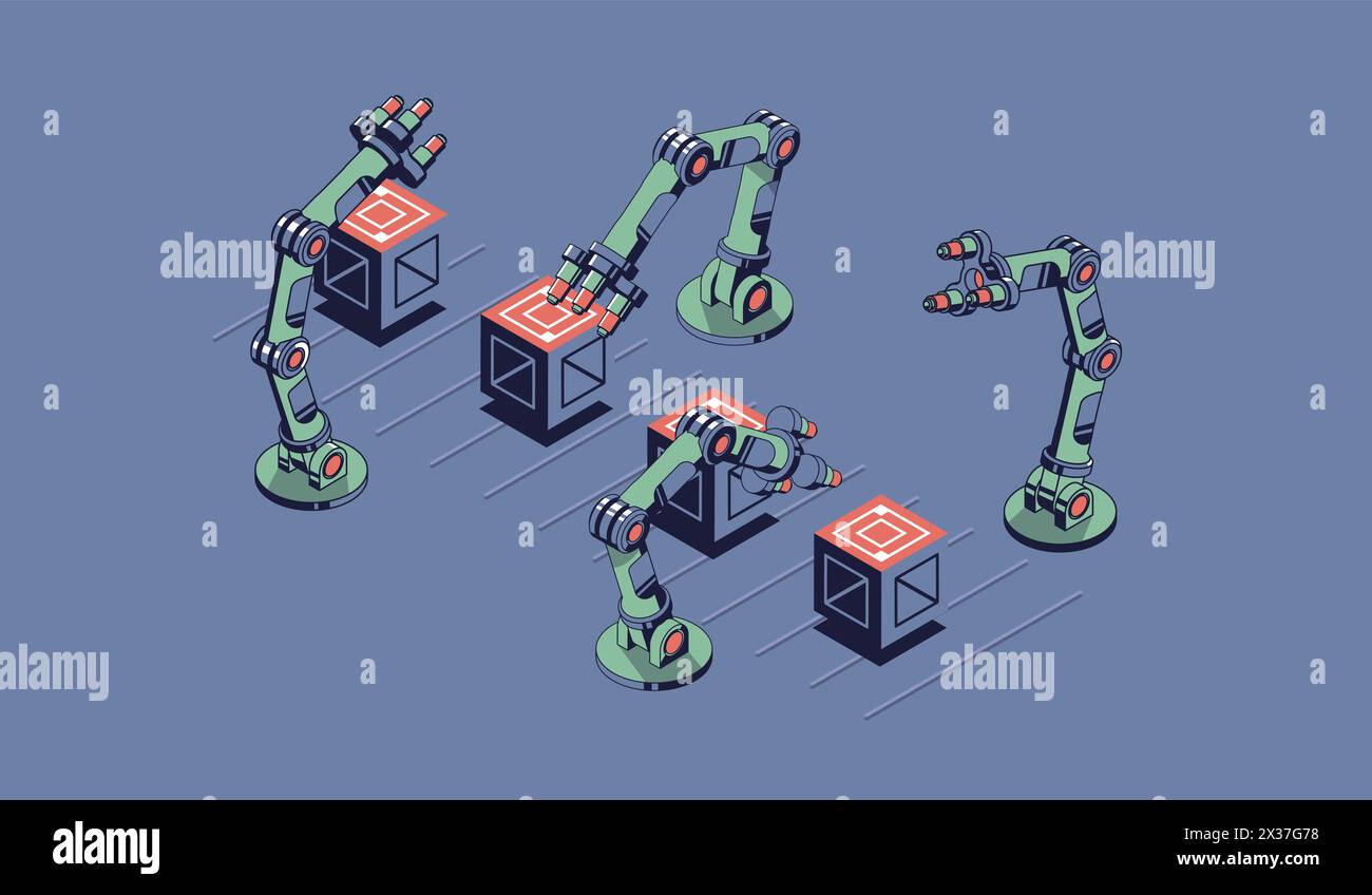 Worker at the conveyor Stock Vector Images - Alamy