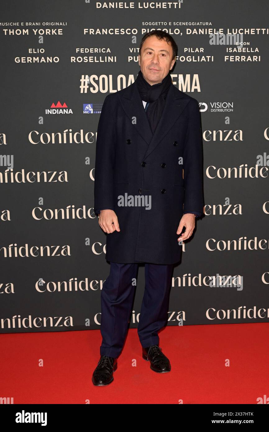 Rome, Italy. 24th Apr, 2024. Italo Bocchino attends the red carpet of the movie "Confidenza" at ...