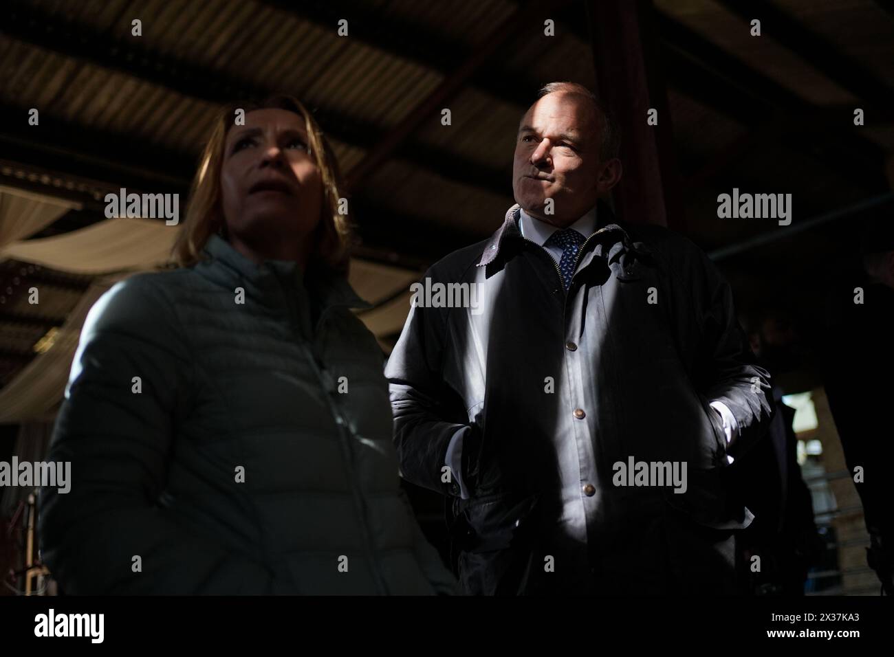 Liberal Democrat leader Sir Ed Davey and Helen Morgan, MP for North ...