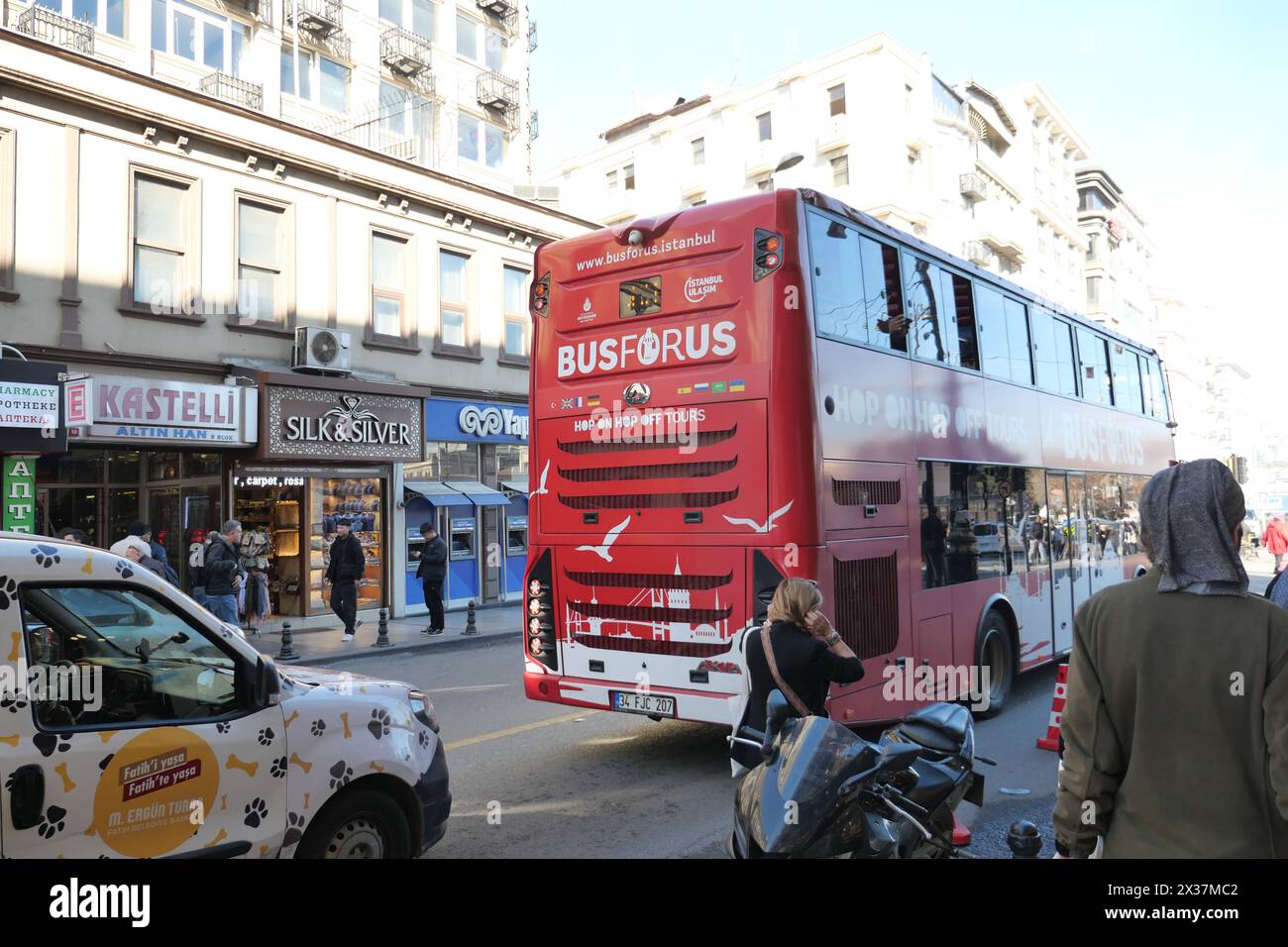 Istanbul Turkey 12 may 2023. Red Big Bus Double decker tourist Tour bus ...