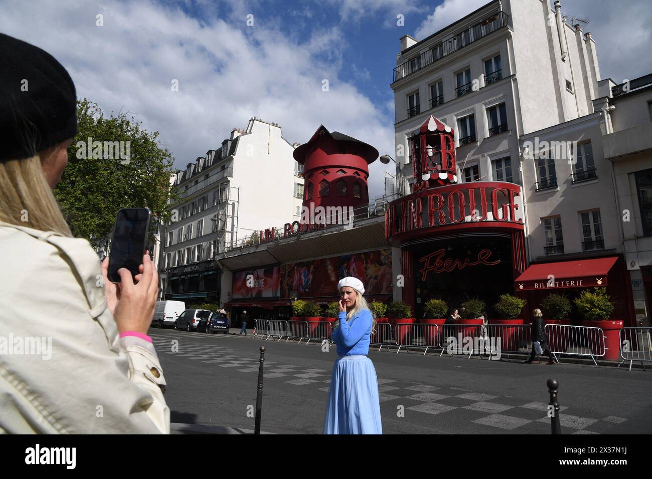 A view of the Moulin Rouge windmill after it lost his wings on April 25 ...