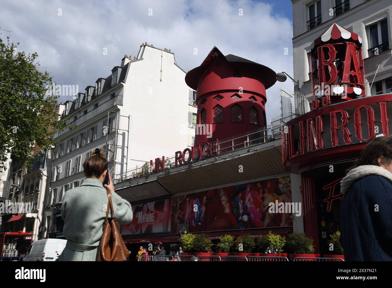 A view of the Moulin Rouge windmill after it lost his wings on April 25 ...