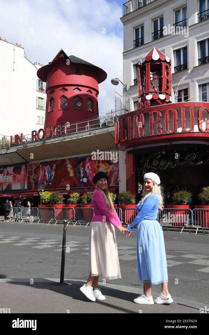 A view of the Moulin Rouge windmill after it lost his wings on April 25 ...