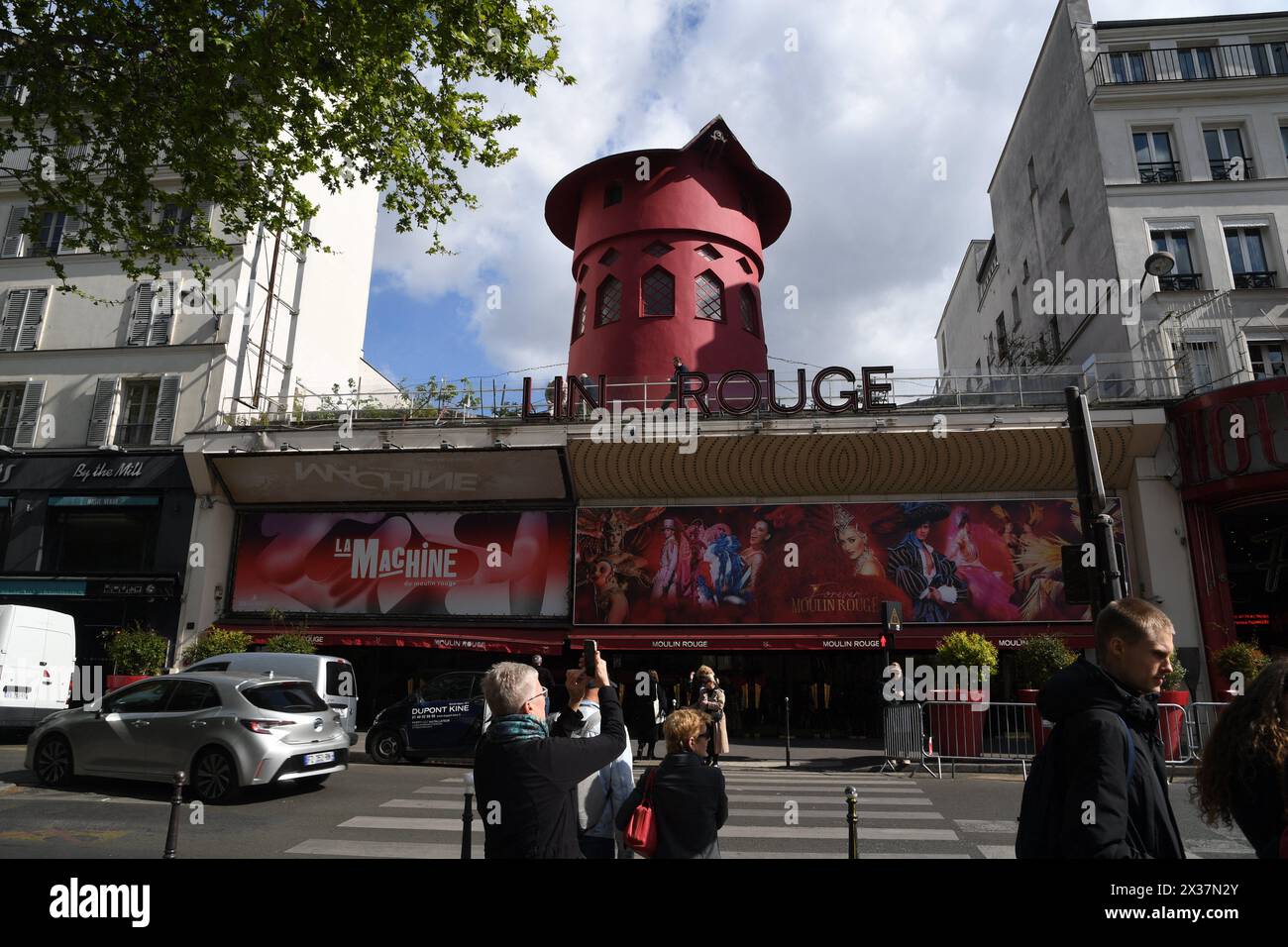 A view of the Moulin Rouge windmill after it lost his wings on April 25 ...