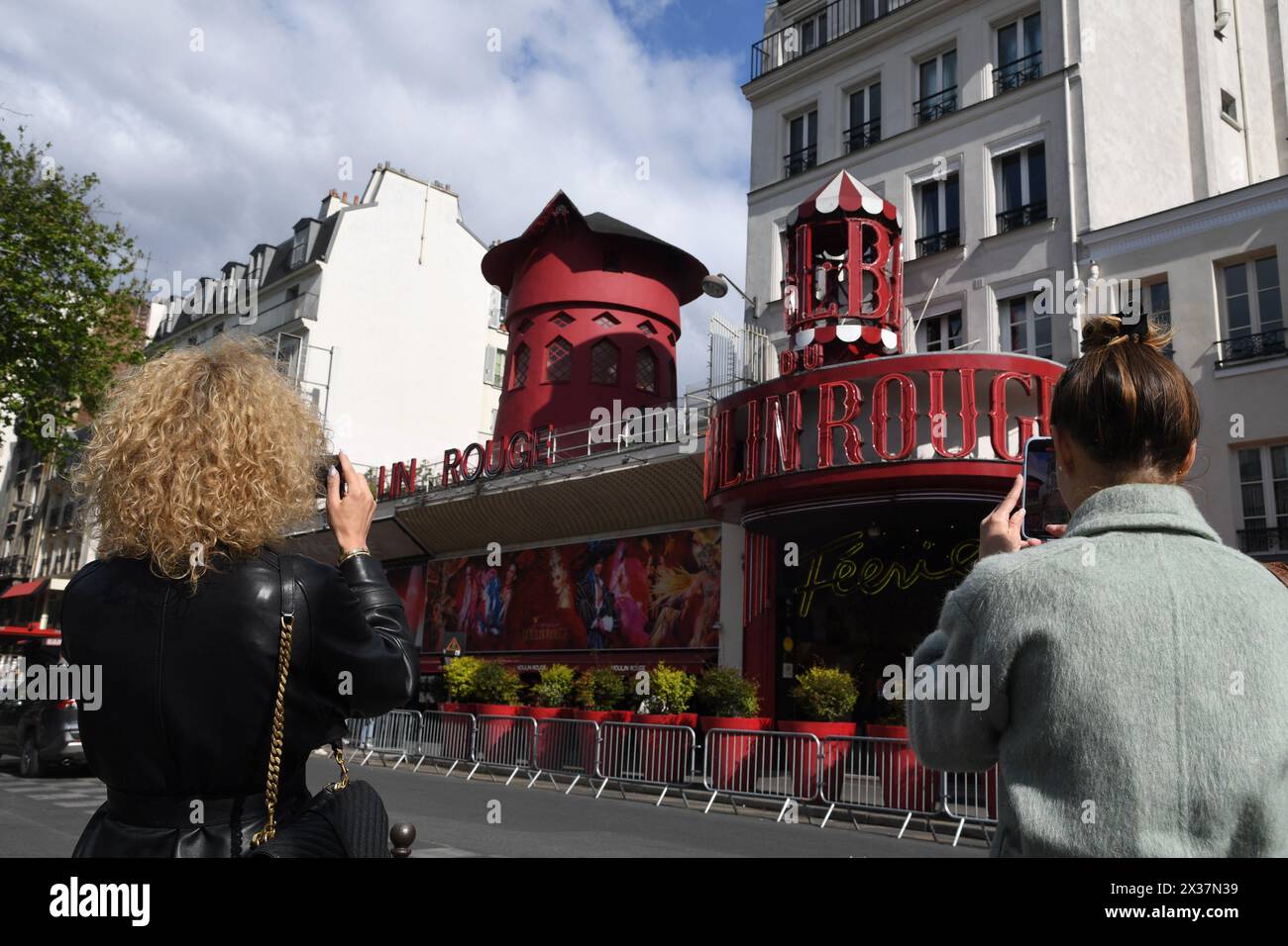 A view of the Moulin Rouge windmill after it lost his wings on April 25 ...