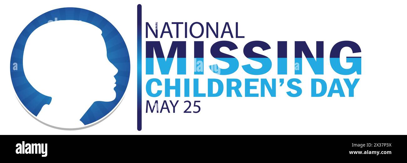 National Missing Children's Day. May 25. Suitable for greeting card ...
