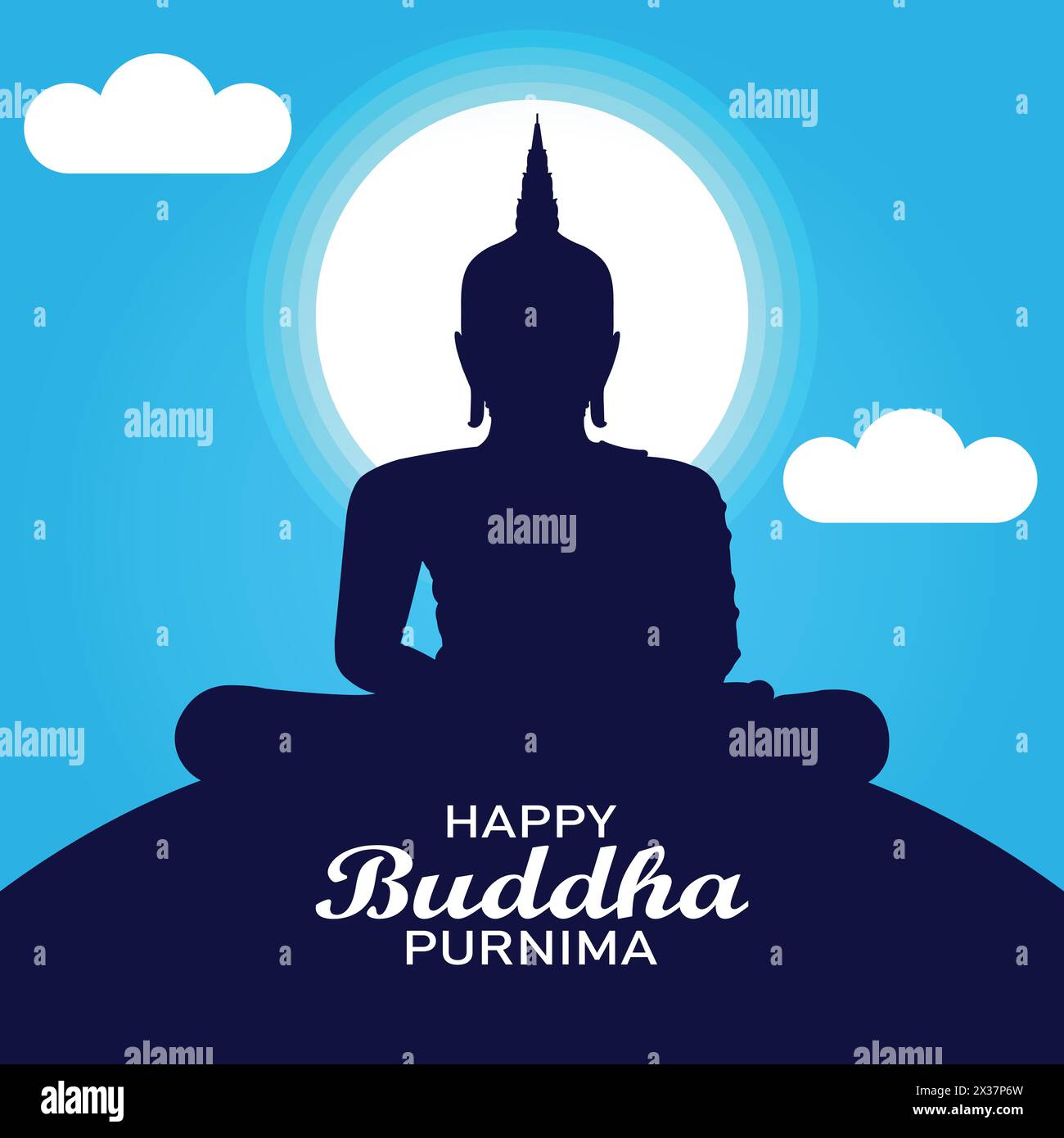 Happy Buddha Purnima. Holiday concept. Template for background, banner ...