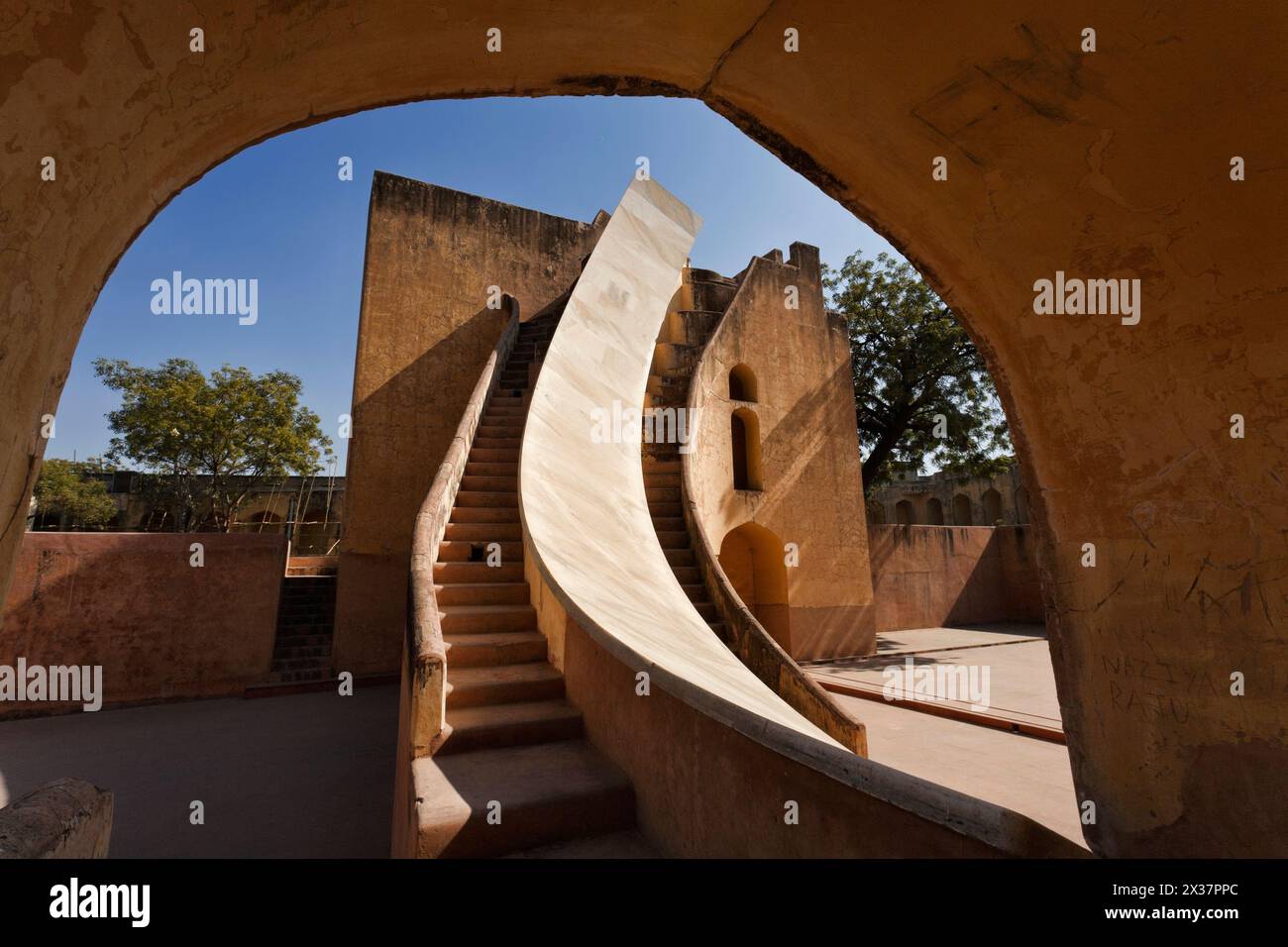 India, Rajasthan, Jaipur, Astronomical Observatory (Jantar Mantar ...