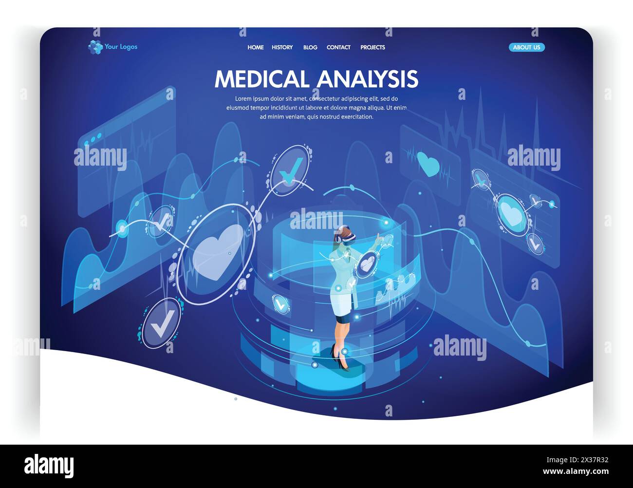Medical analysis Stock Vector Images - Alamy