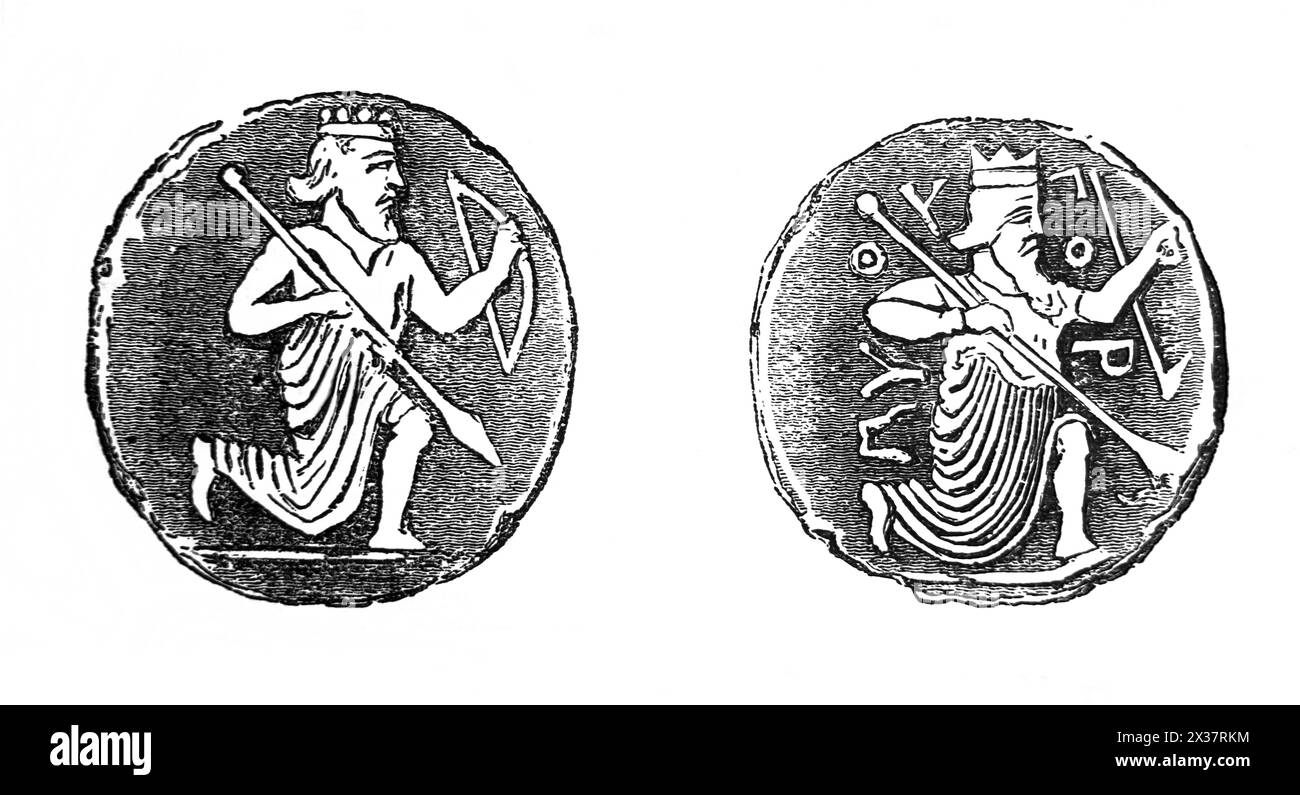 Representation of the Persian Coin the Daric One Depicting an Archer ...