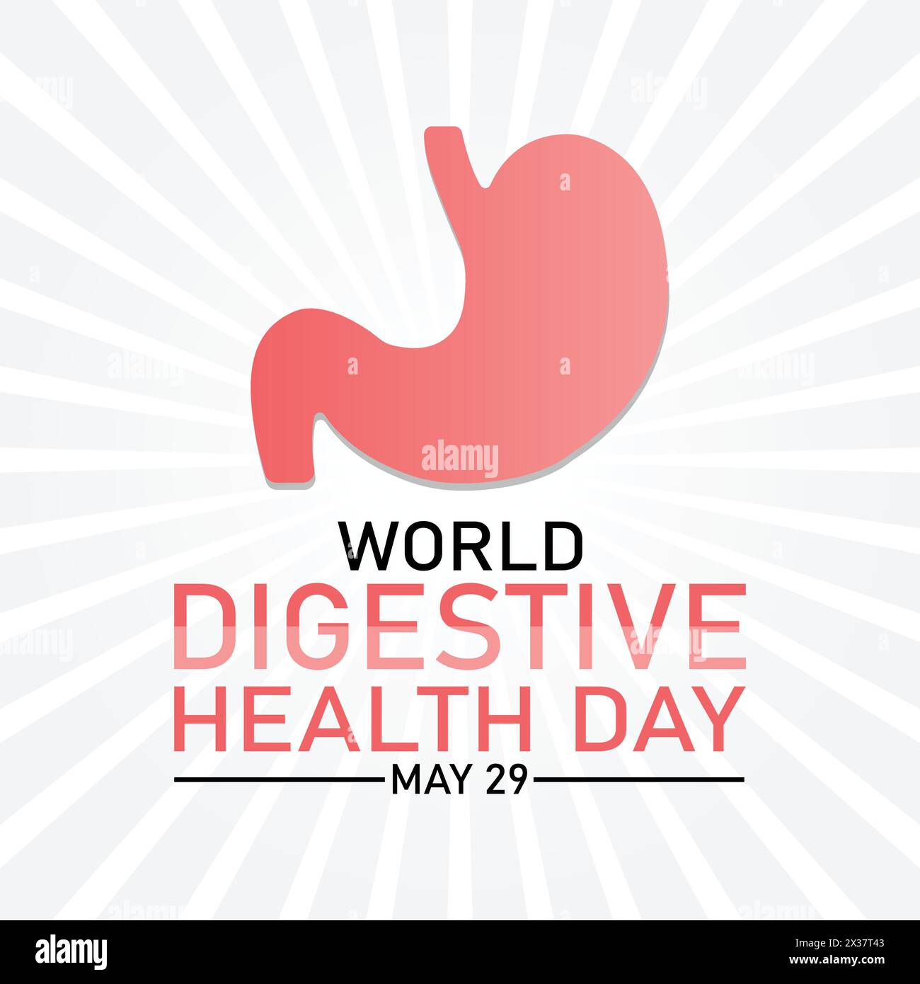 World Digestive Health Day Wallpaper With Shapes And Typography Banner