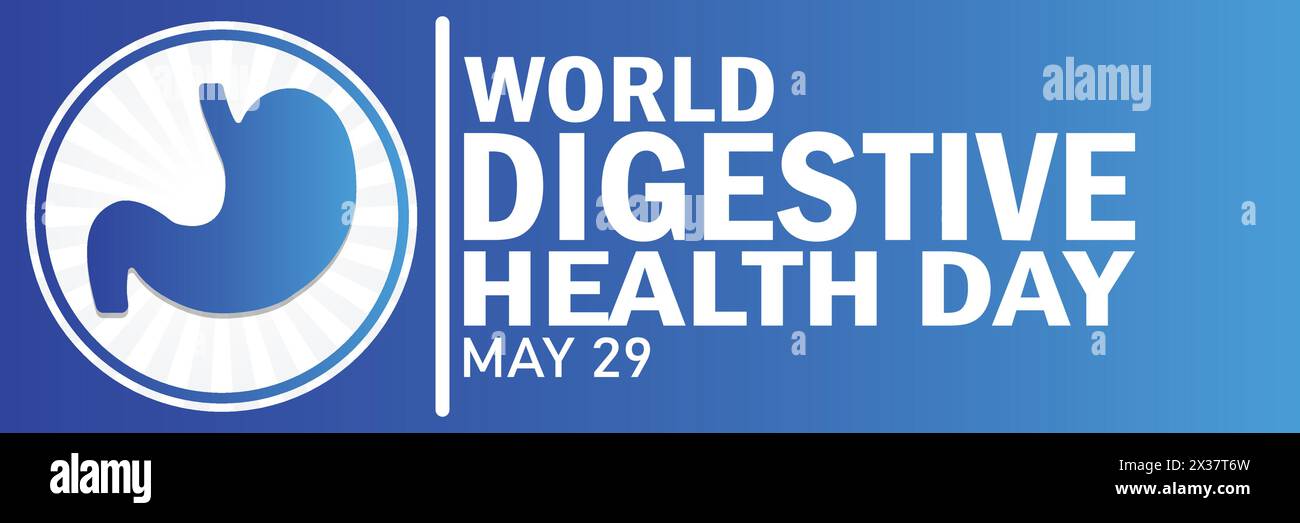 World Digestive Health day. May 29. Suitable for greeting card, poster ...