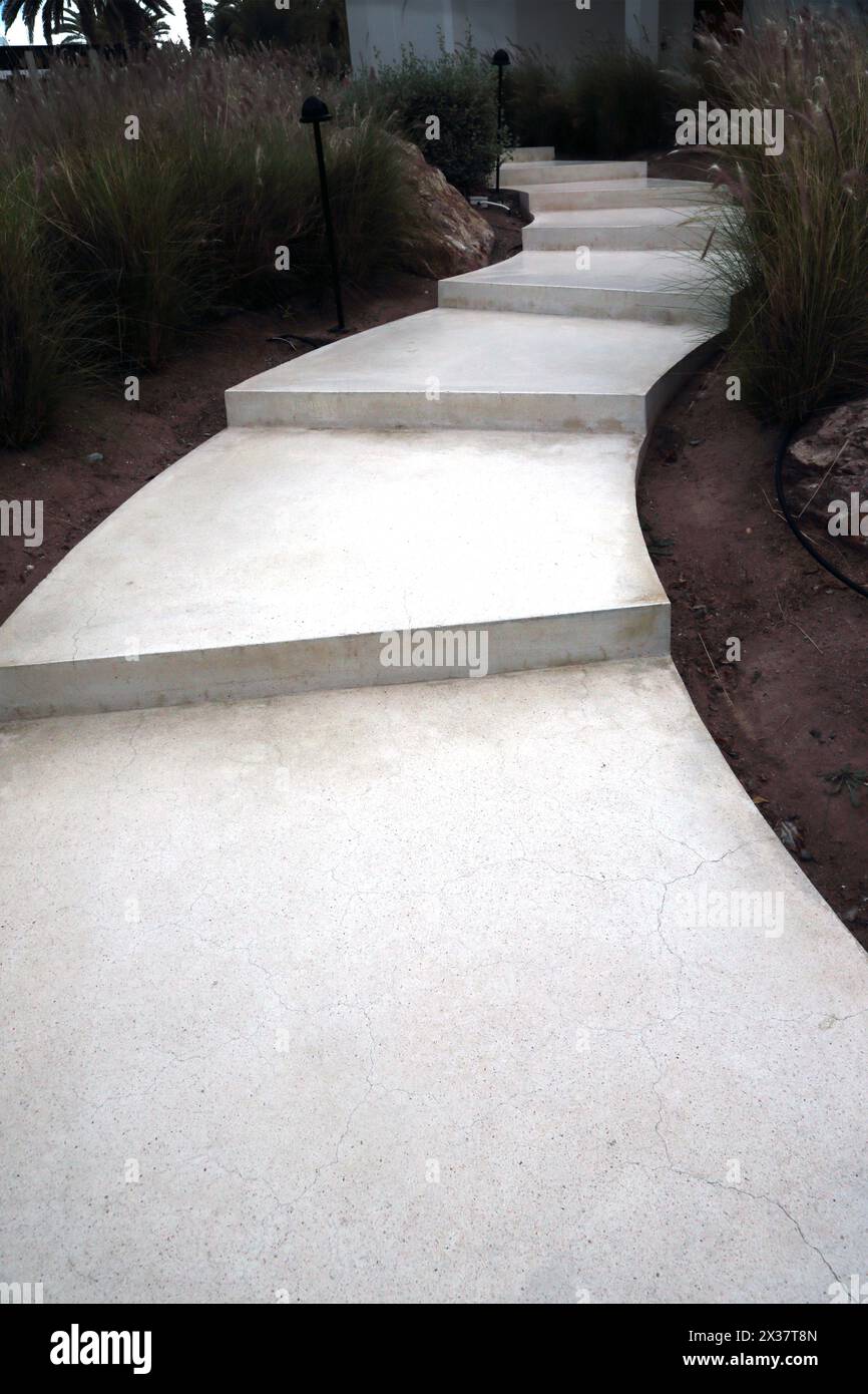 Winding Wide Steps in Gardens of The Chedi Hotel Muscat Oman Stock ...