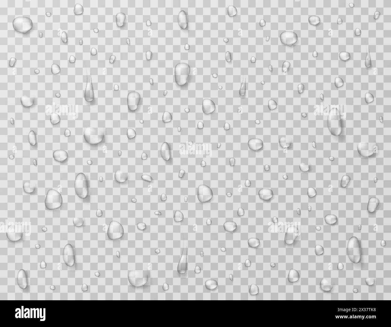 Water drops isolated. Rain drop splashes, droplets on glass transparent ...