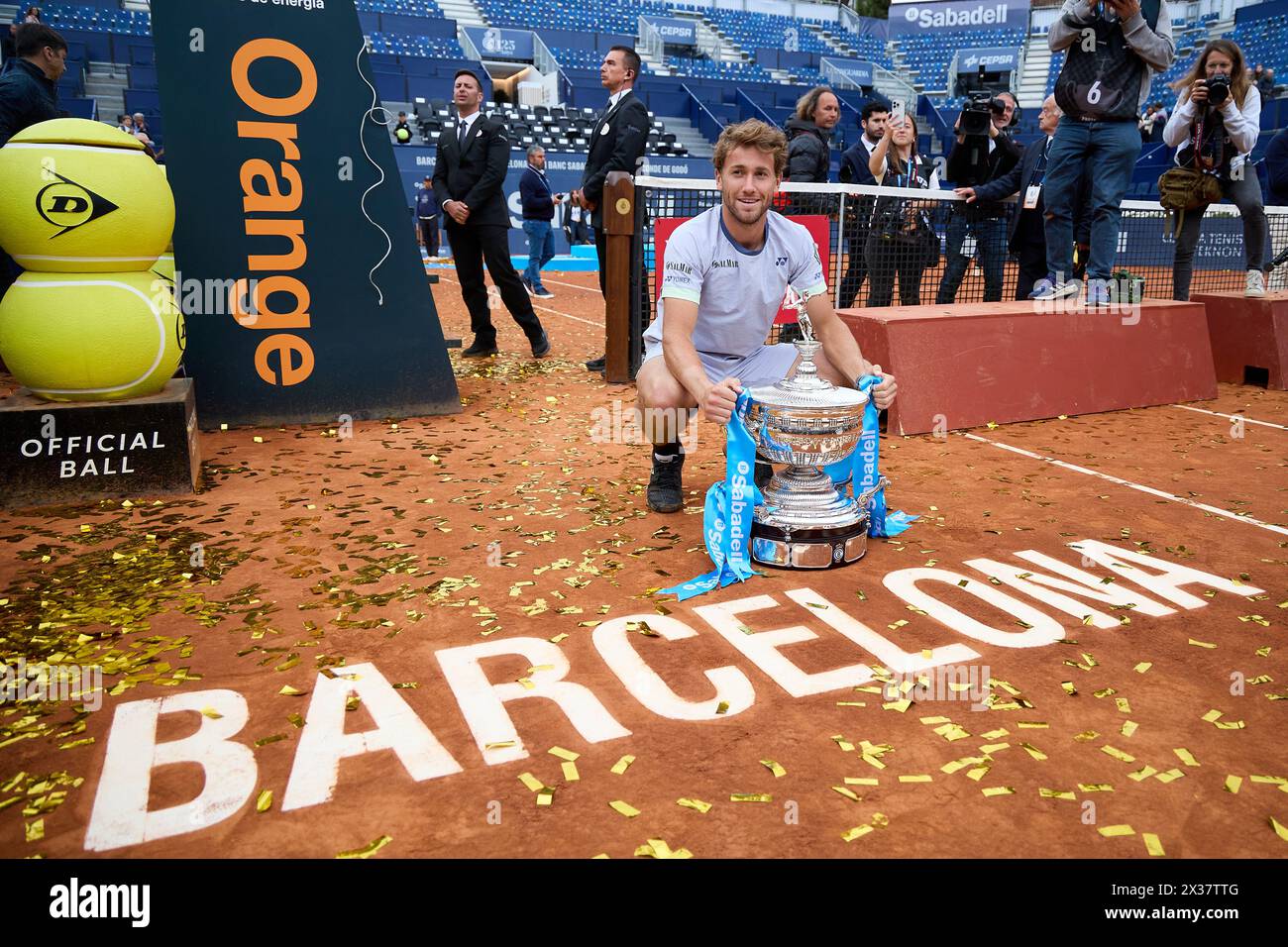 Barcelona, Spain. 21st Apr, 2024. Casper Ruud of Norway poses with the ...