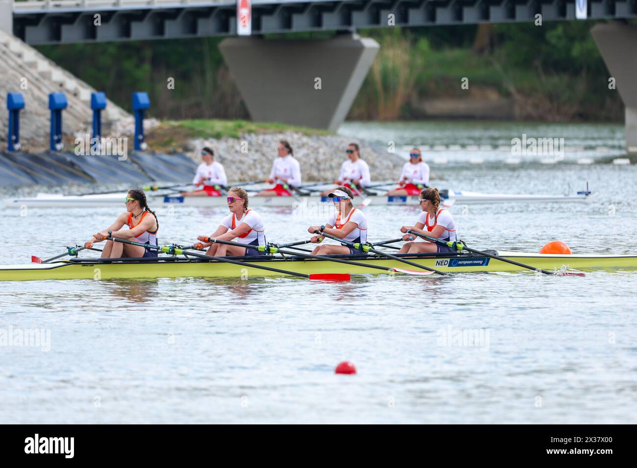 SZEGED, HUNGARY - APRIL 24: Claire de Kok of the Netherlands, Lisanne ...