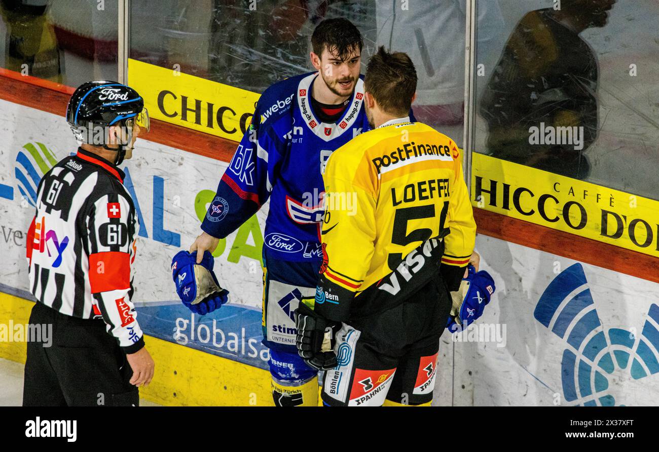Der Klotener #8 Marc Marchon und der Berner #58 Romain Loeffel liefern ...