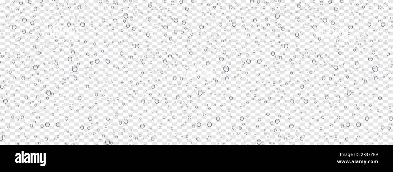 Water drops on transparent background, realistic style, vector elements ...