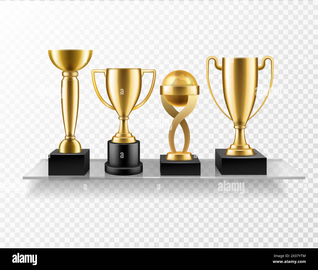 Trophies awards achievement shelf hi-res stock photography and images ...