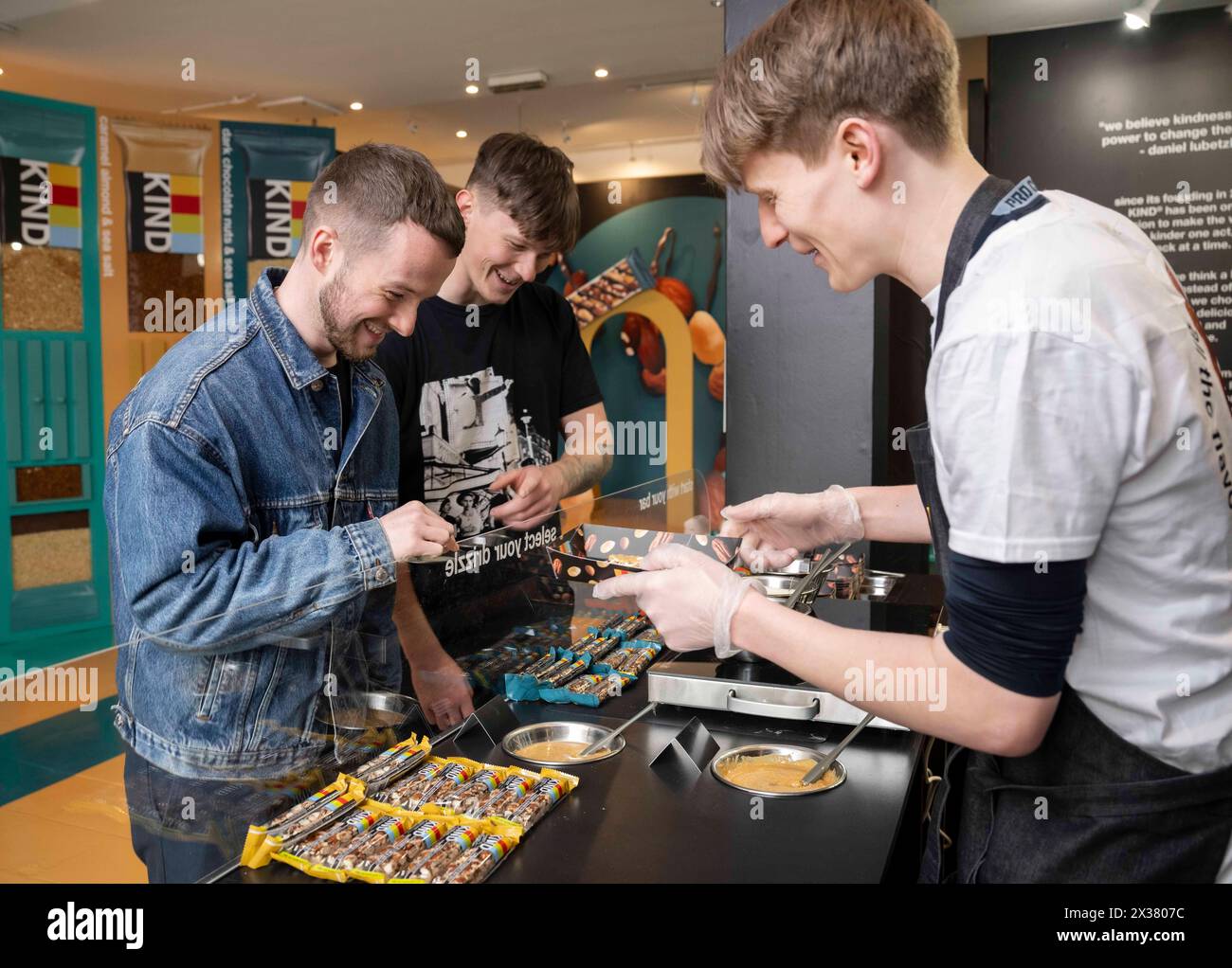 EDITORIAL USE ONLY Members of the public visit 'the KIND bar', a free ...