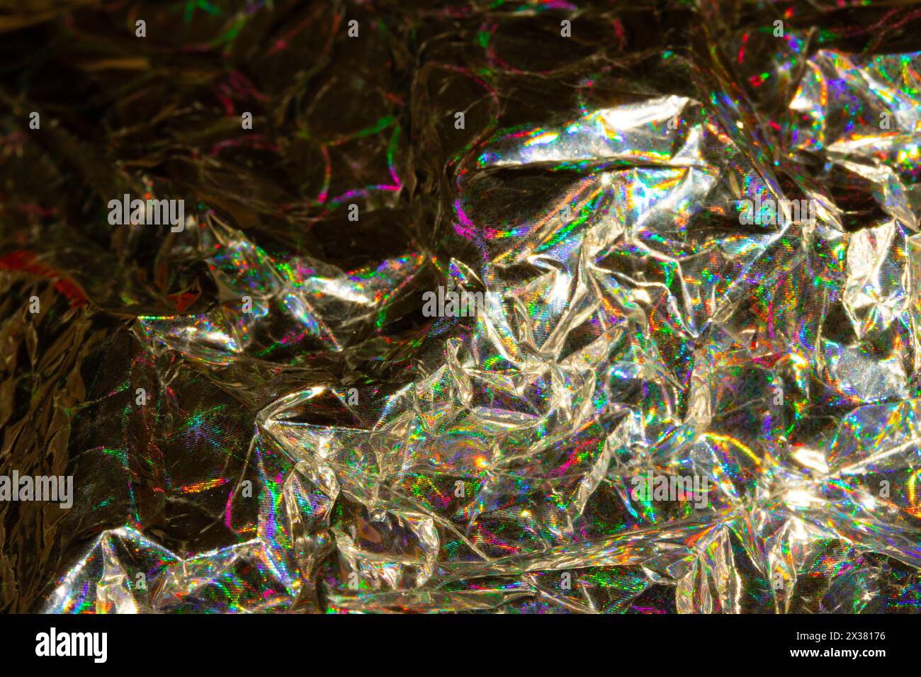 A Holographic Crumpled Gold Bronze Paper Material which is Shiny for ...