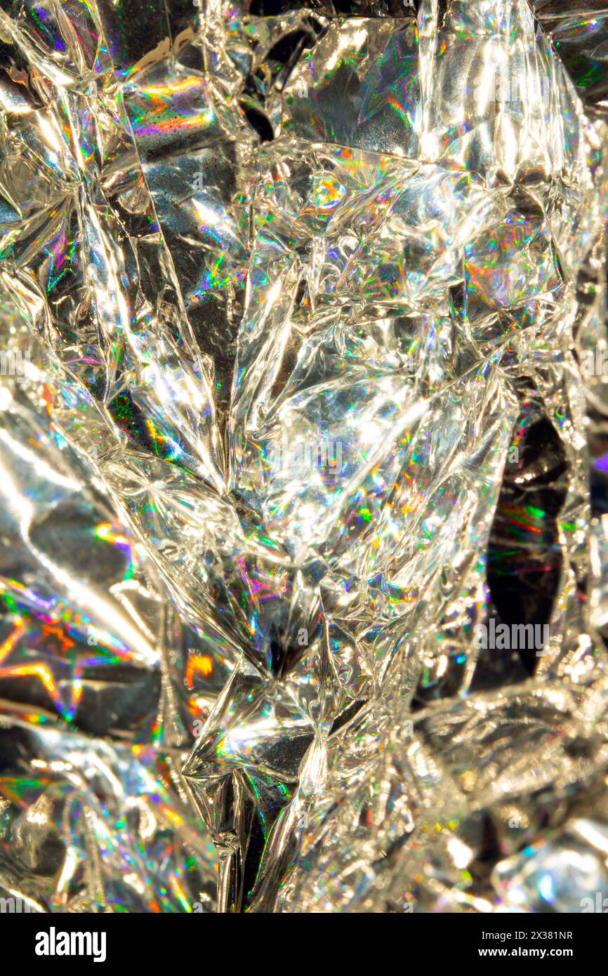 A Holographic Crumpled Gold Bronze Paper Material which is Shiny for ...