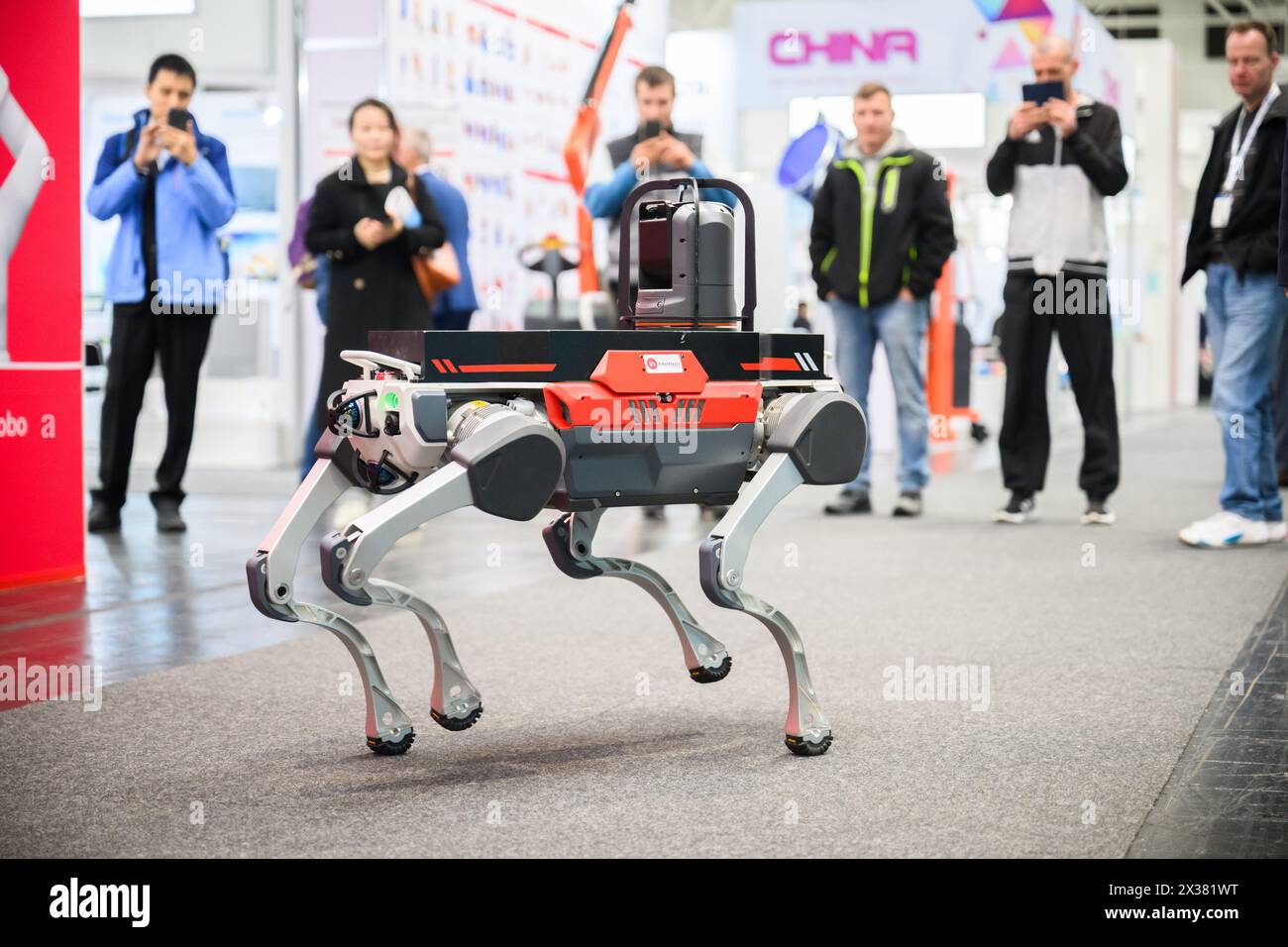 Hanover, Germany. 25th Apr, 2024. A robot for search and rescue ...